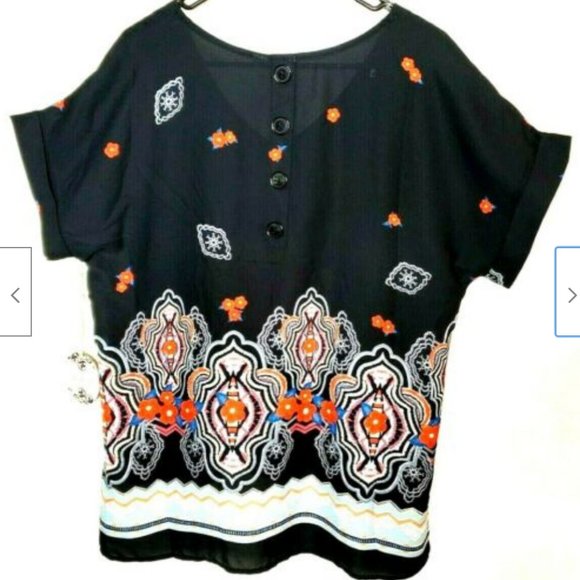 Misia | Tops | Misia Top Nwt Pxl Black Chic Geometric Design Pxl | Poshmark